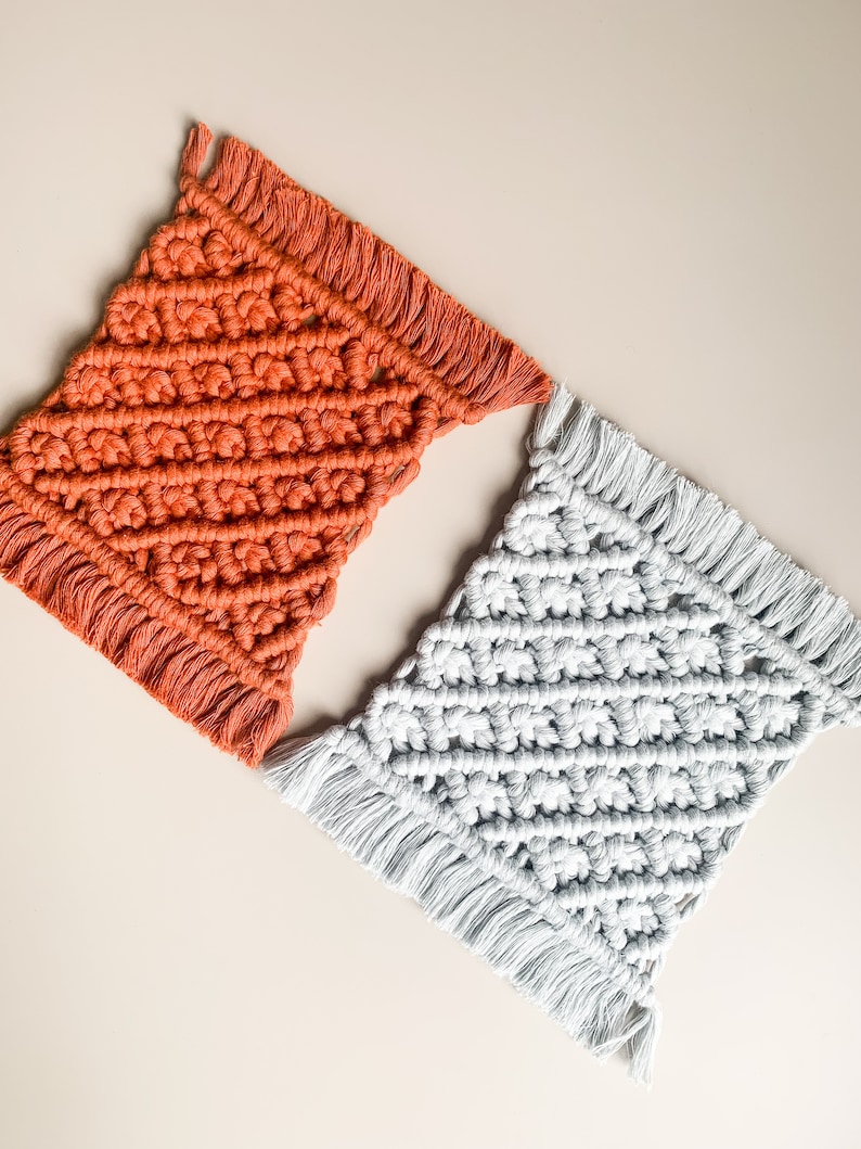 Macrame Coaster PDF Pattern Digital Download DIY Macrame - Etsy