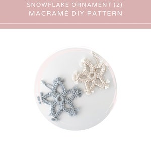Macrame Snowflake Ornaments PDF Patterns - Set of 3 - Digital Download ...