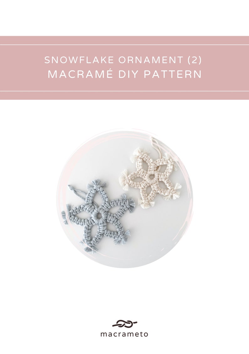 Macrame Snowflake Ornaments PDF Patterns - Set of 3 - Digital Download ...