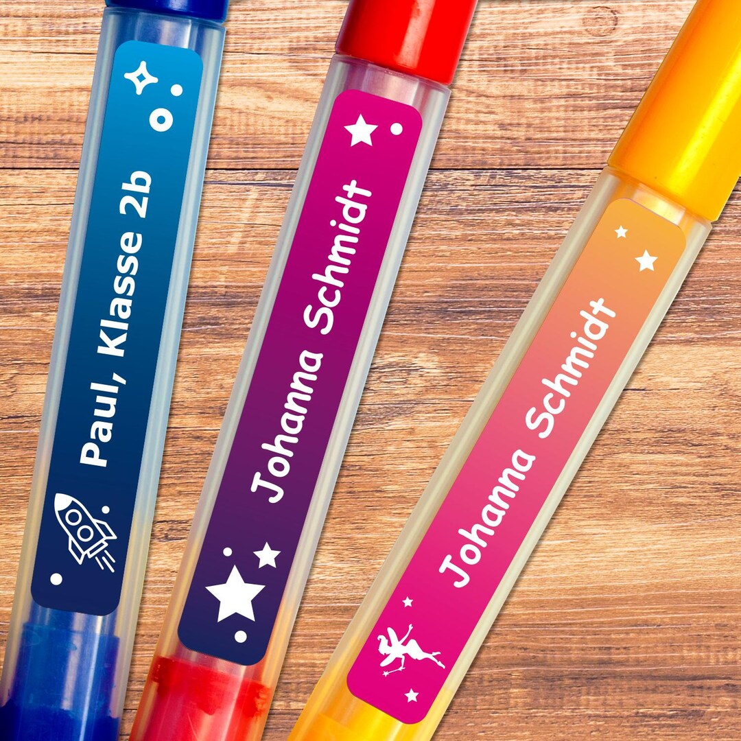 Foliado® Kids Name Stickers Children Labels Pens 45 X 7 Mm Sticker Name ...
