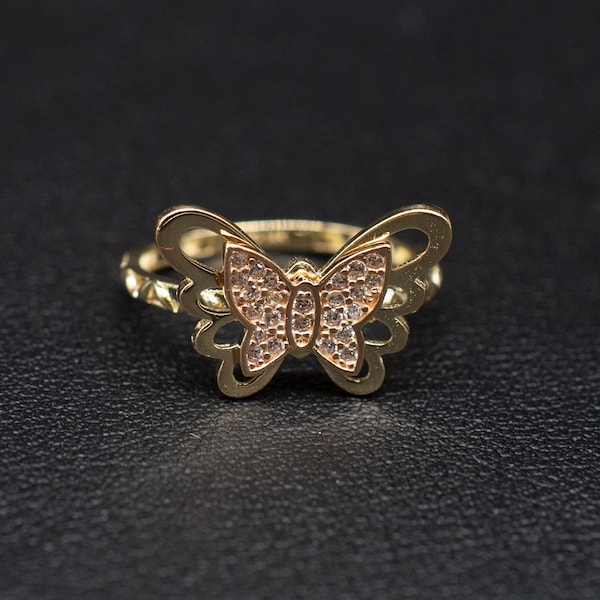 Gold Butterfly Ring - Etsy