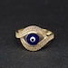 14k Real Solid Yellow Gold Evil Eye Ring 14k Solid Gold Women - Etsy