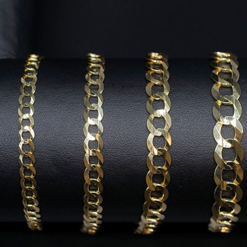 Solid 18K Gold Miami Men's Cuban Curb Link Bracelet - Etsy