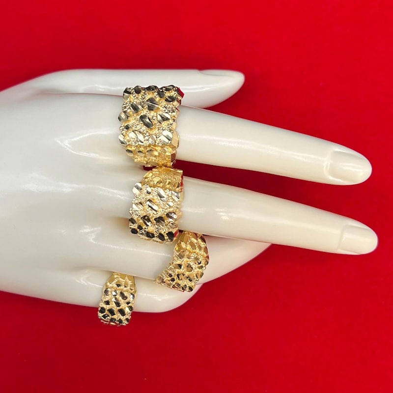 Initial Gold 10k Ring - Etsy