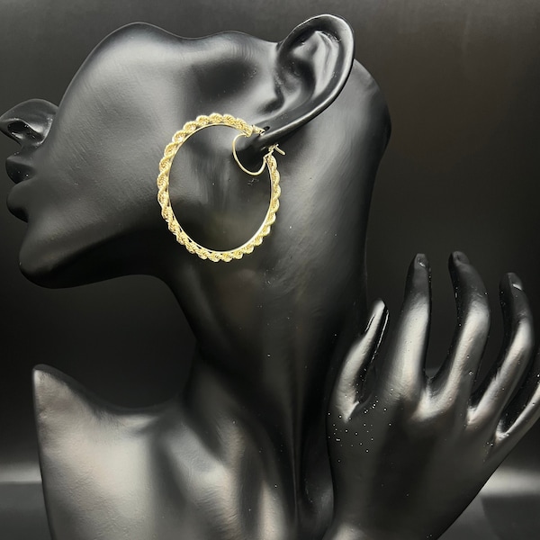 Rope Chain Hoop Earring Twisted - Etsy