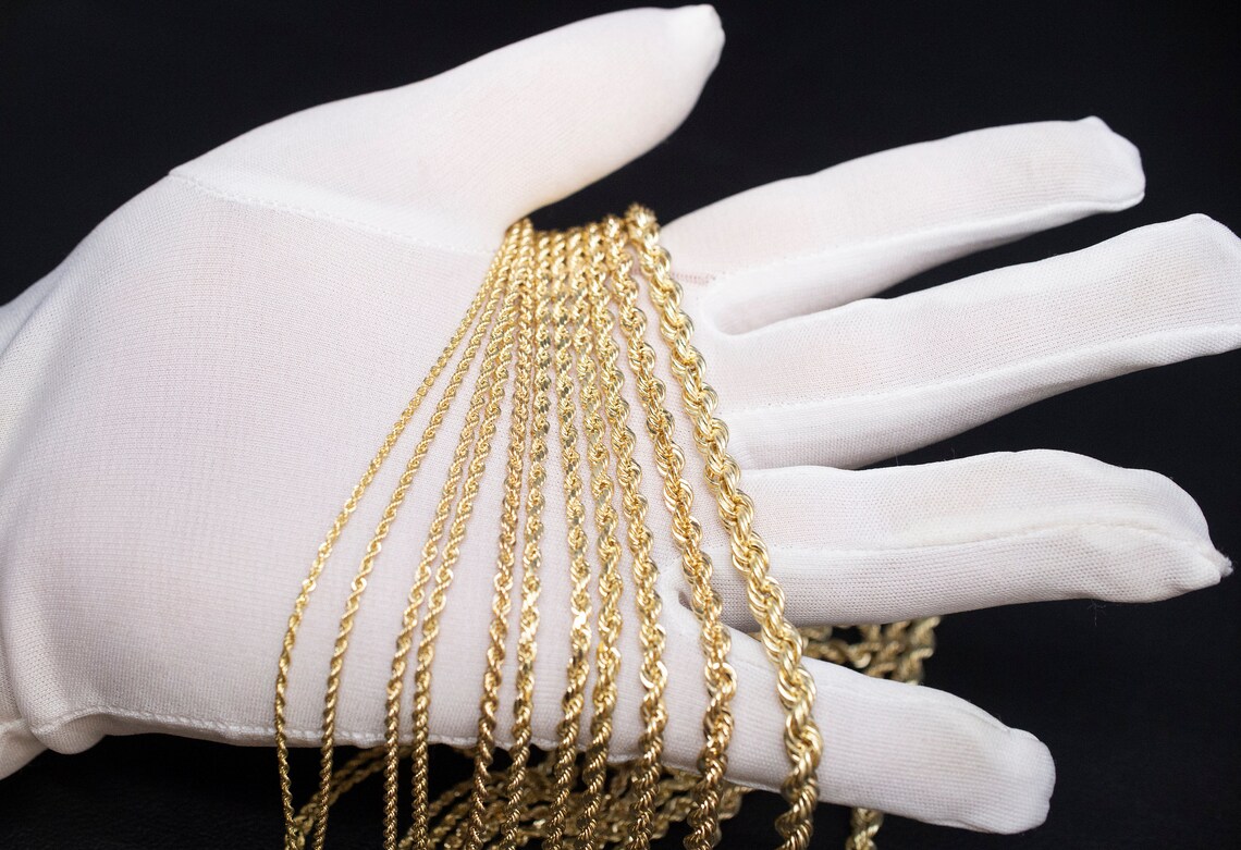 14K Gold Rope Chain Gold Rope Chain Necklace 2mm 2.3mm 2.5mm - Etsy