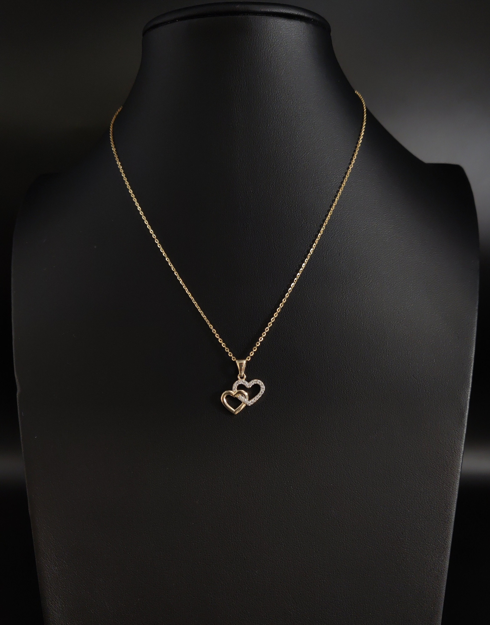 14k Real Gold Heart Necklace,14k Real SOLID Gold Heart Charm, 14k Real ...