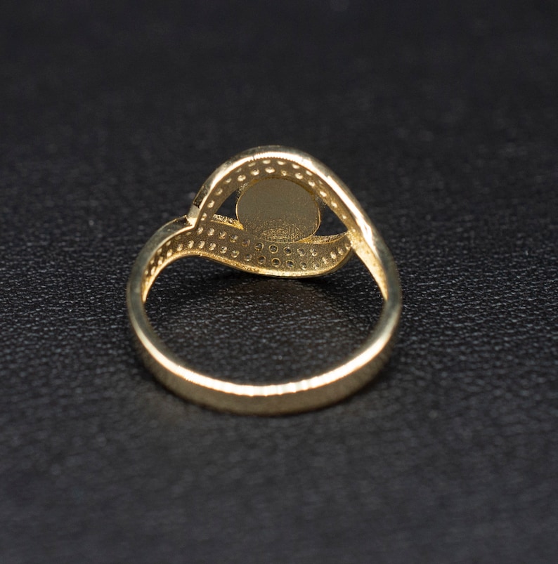 14k Real Solid Yellow Gold Evil Eye Ring 14k Solid Gold Women - Etsy