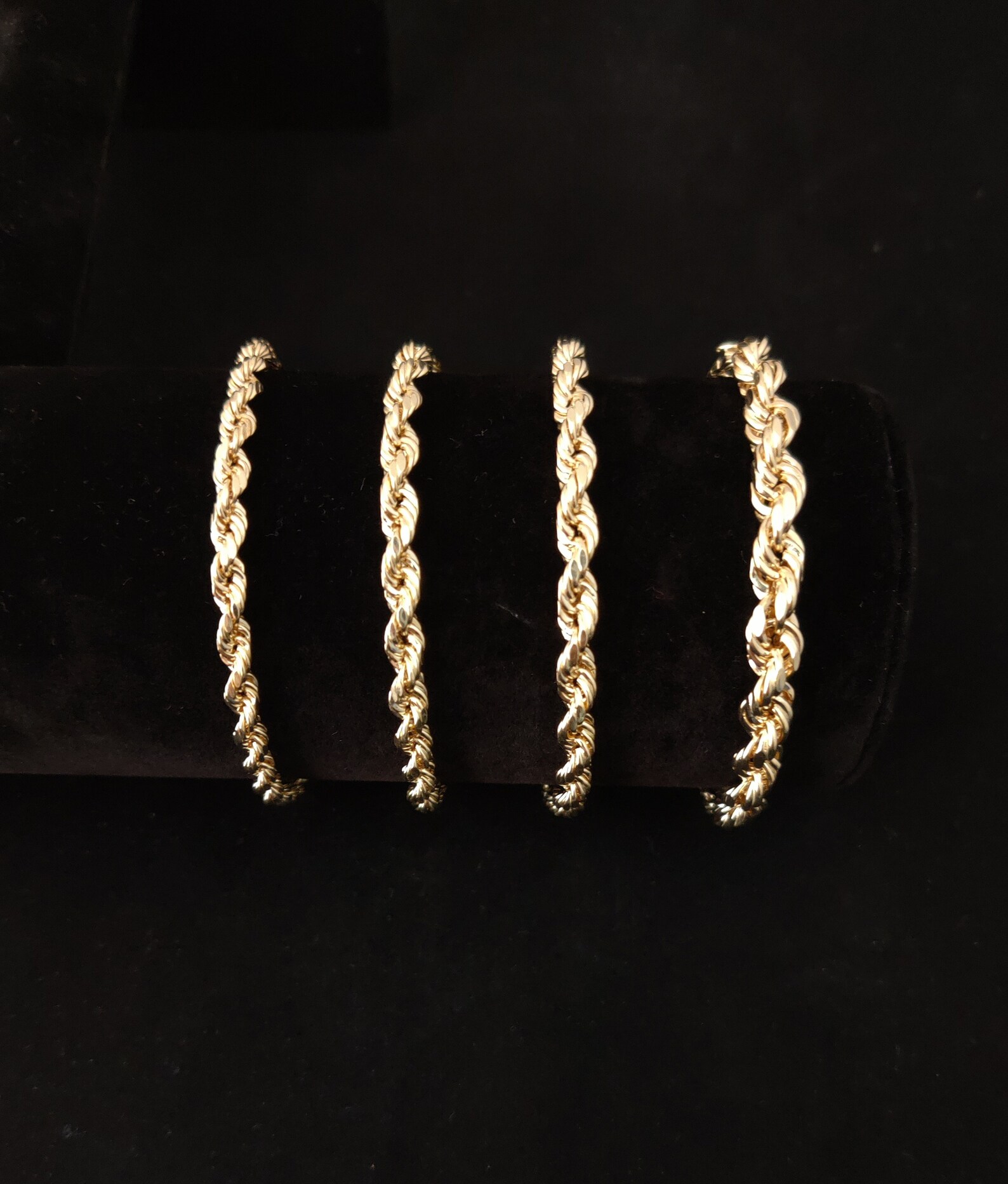 10K Gold Rope Chain Gold Rope Chain Bracelet 3mm 3.6mm 4mm - Etsy