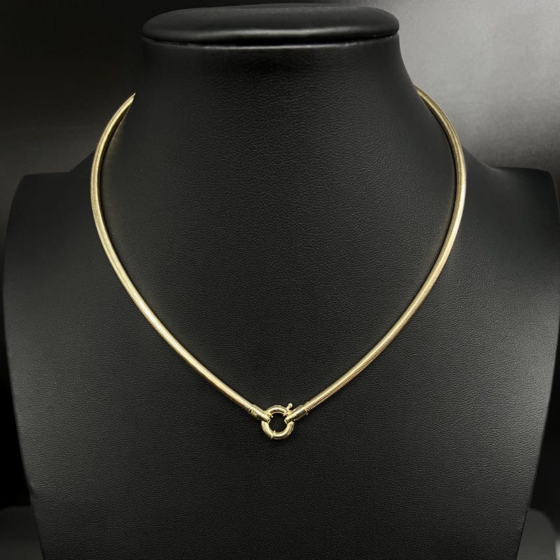 Omega Necklace 750 Italy - Etsy Canada