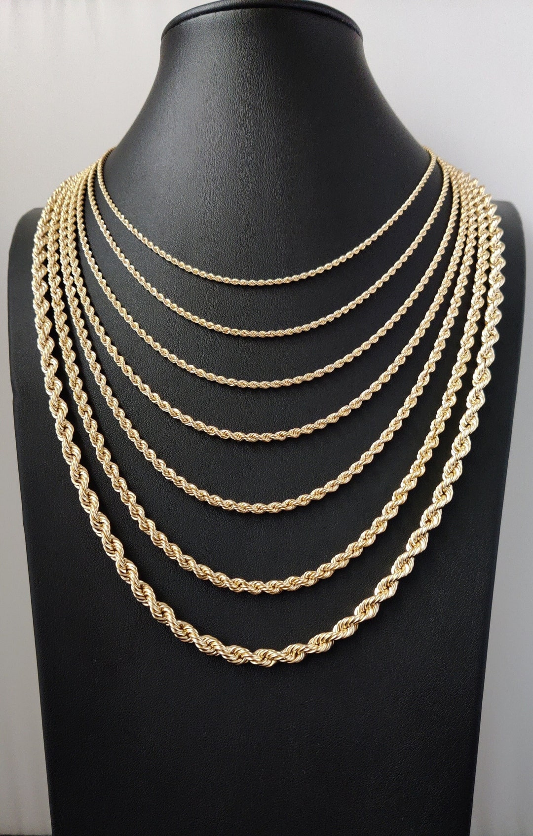 14K Gold Rope Chain Gold Rope Chain Necklace 2mm 2.3mm 2.5mm - Etsy