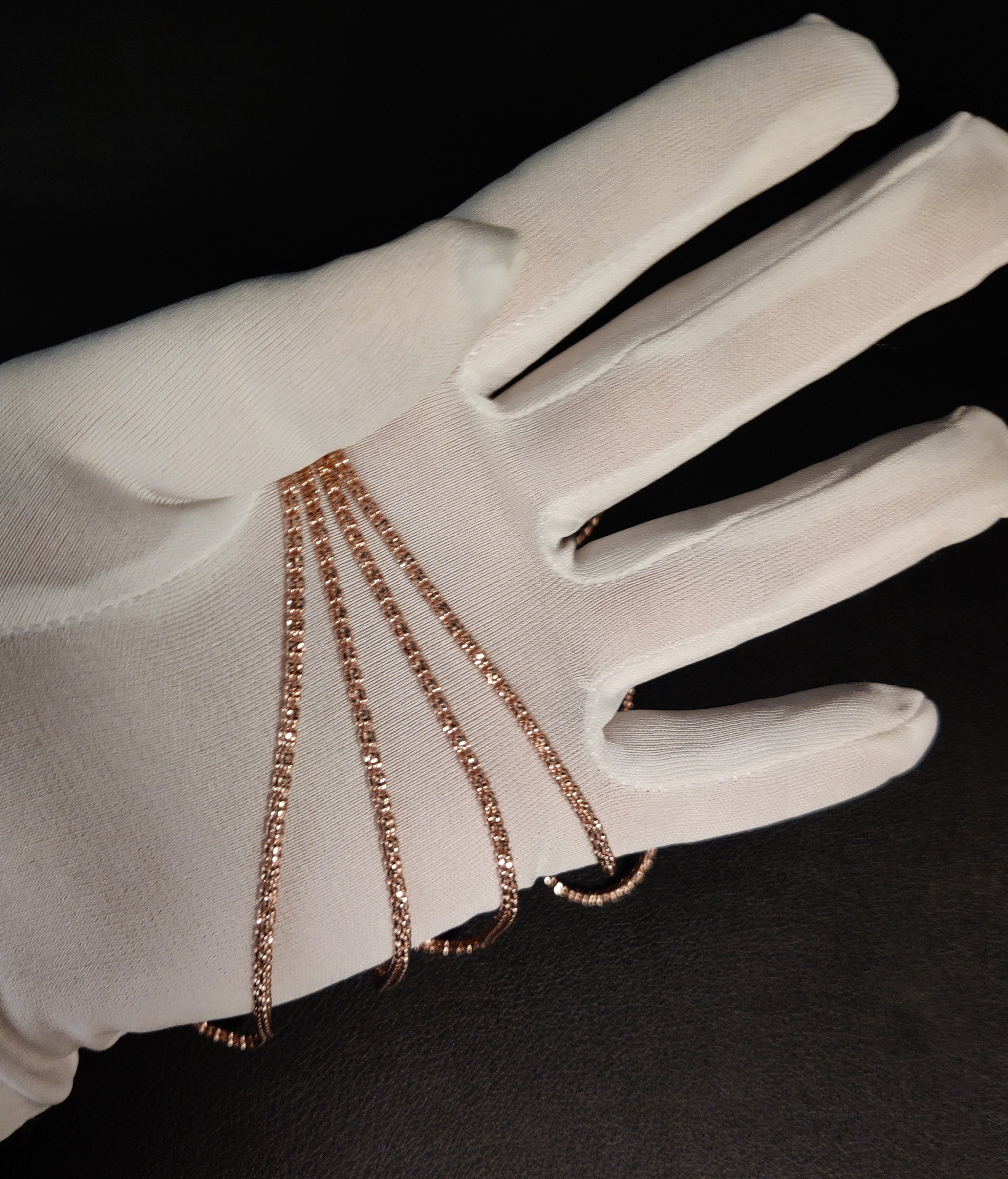 14k SOLID Real Gold Diamond Cut Ice Link Chain Necklace two - Etsy