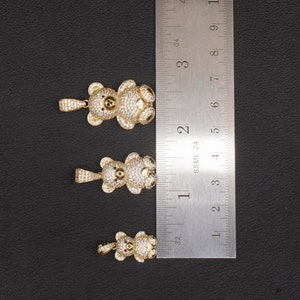 14k Real Gold Pendants Necklace,14k Real Gold Teddy Bear, 14k Real Gold ...