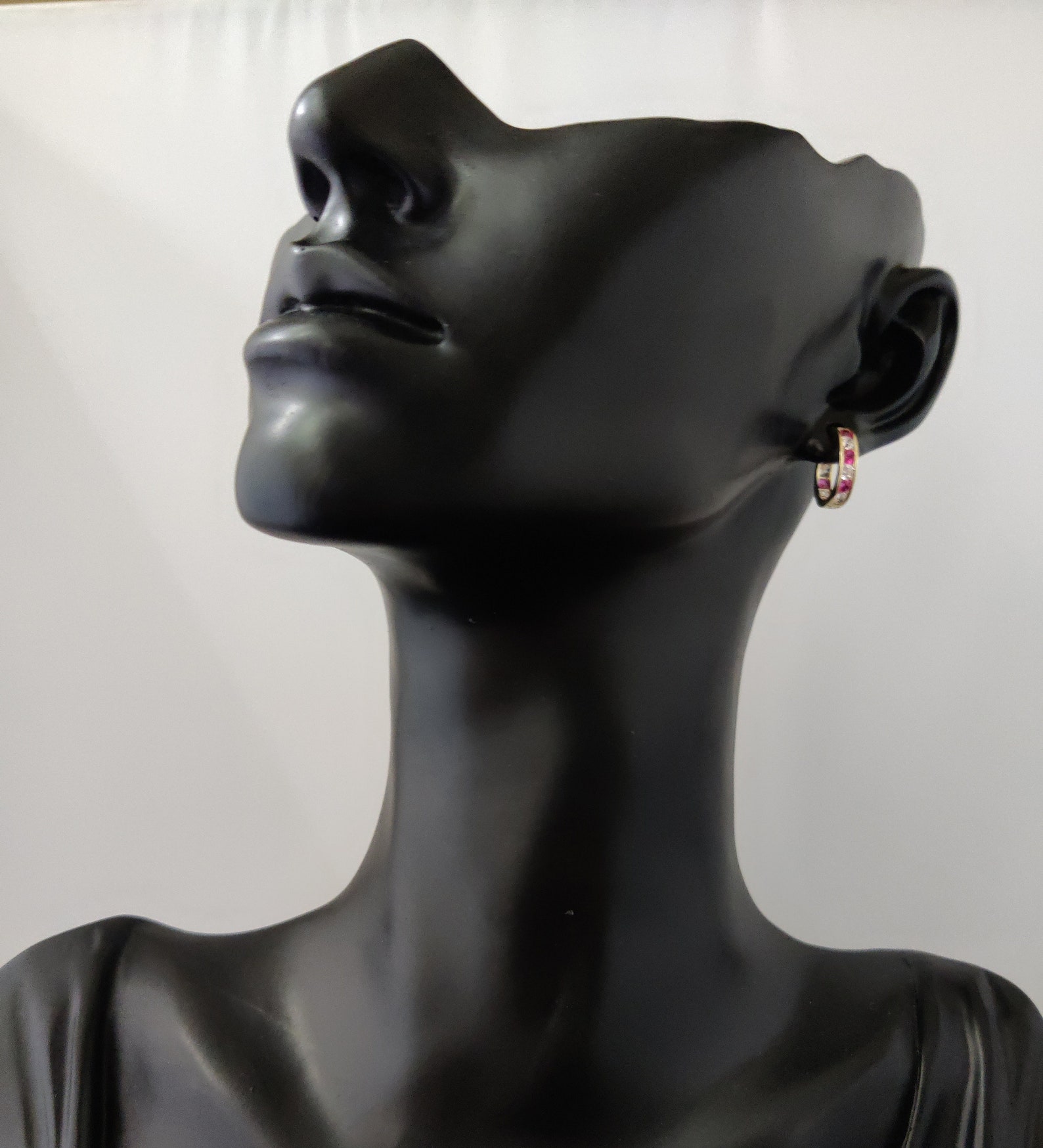 14K Solid Real Gold Huggies Earrings 14k Solid Gold Cubic - Etsy