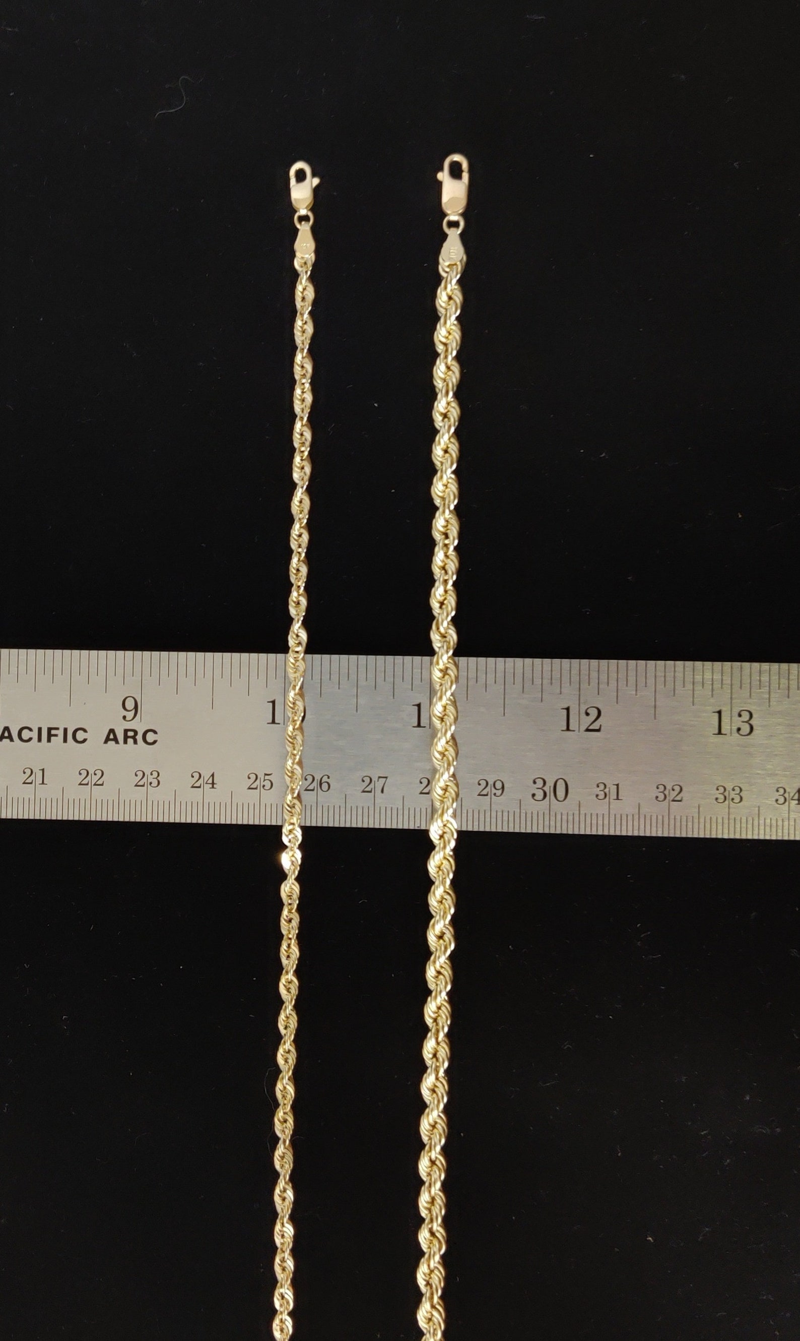 10K Gold Rope Chain Gold Rope Chain Necklace 2mm 2.2mm 2.6mm - Etsy