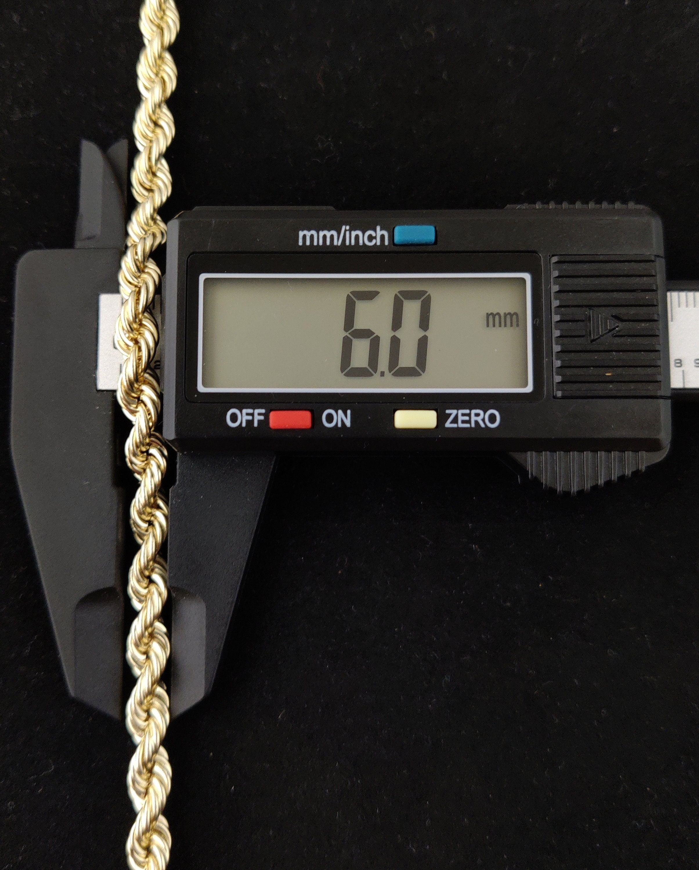 10K Gold Rope Chain Gold Rope Chain Necklace 6mm 20-26 Inches, 10K Gold ...