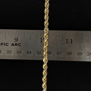 10K Gold Rope Chain Gold Rope Chain Necklace 2mm 2.2mm 2.6mm 3.2mm 4 ...