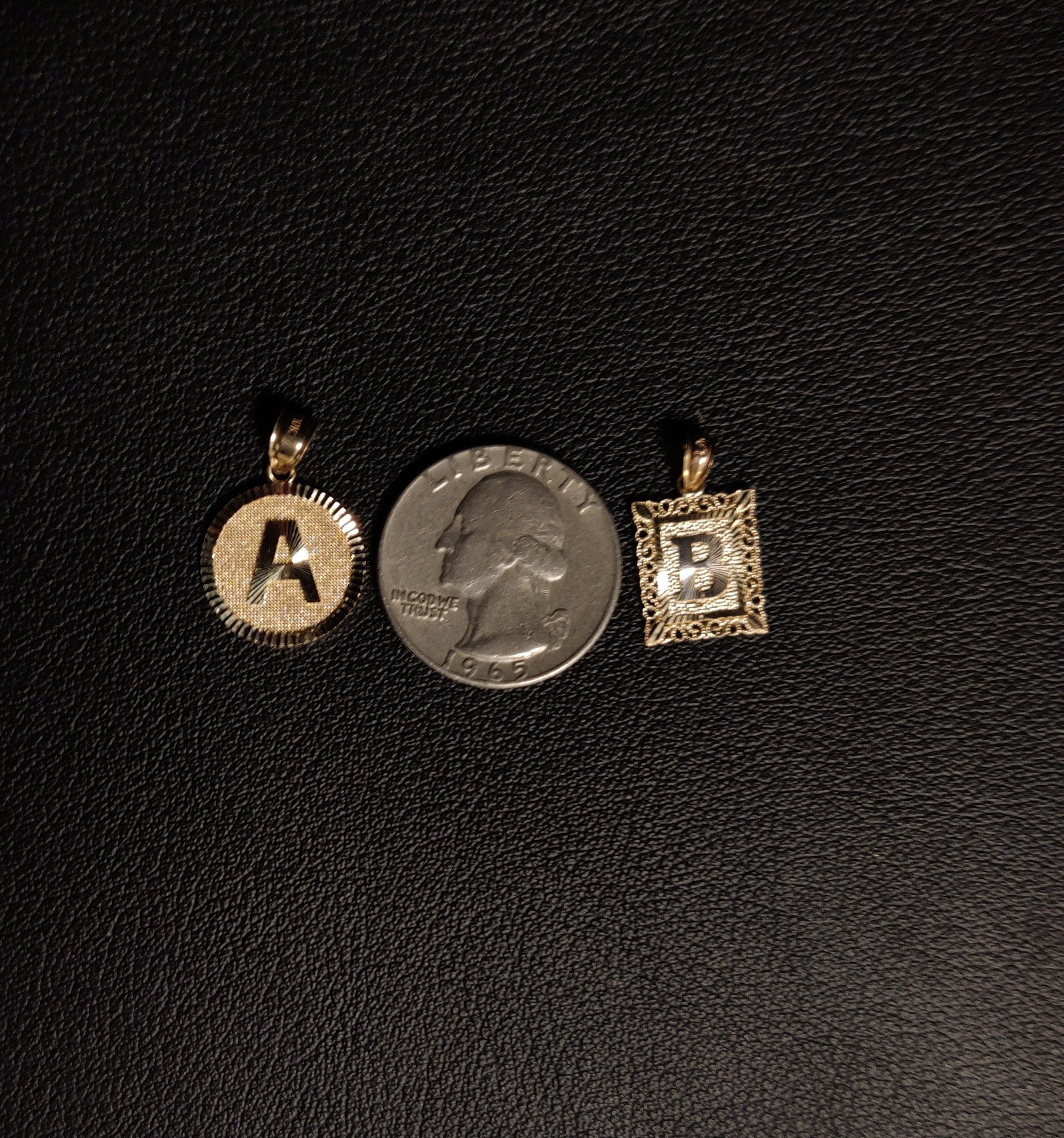 10k Real Solid Gold Initial Necklace With 10k 1.3mm Solid - Etsy