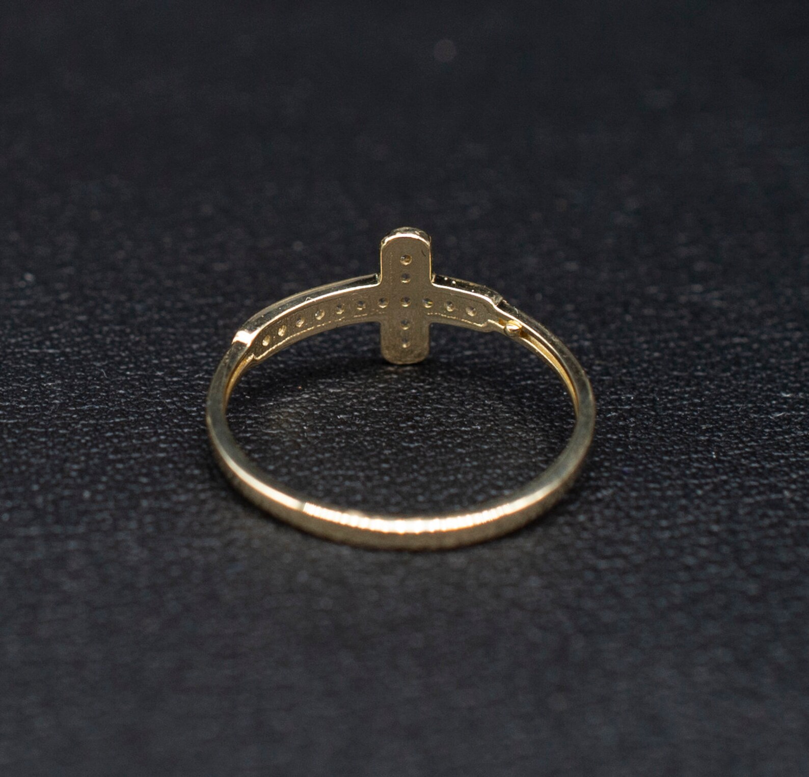 14k Real Solid Yellow Gold Cross Ring 14k Solid Gold Women - Etsy