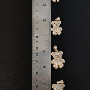 10k Real Gold Pendants Necklace,10k Real Gold Teddy Bear Charm,10k Real ...