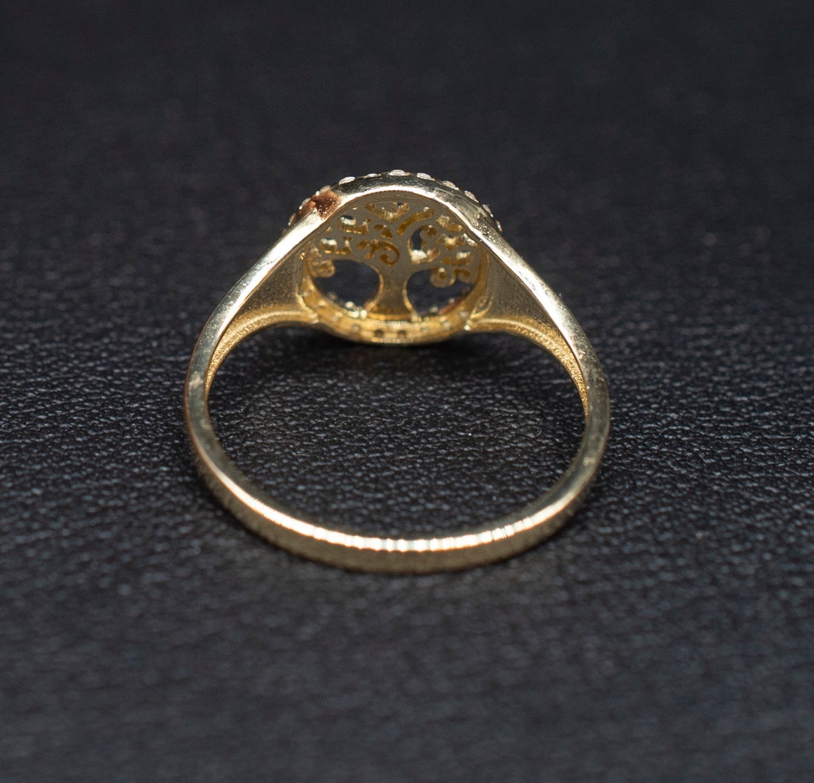 14k Real Solid Yellow Gold Tree of Life Ring, 14k Solid Gold Women Ring ...
