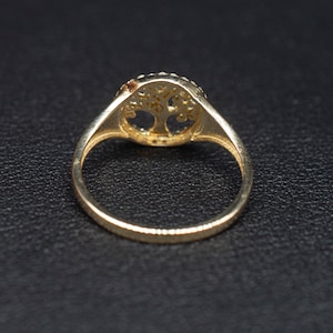 14k Real Solid Yellow Gold Tree of Life Ring, 14k Solid Gold Women Ring ...