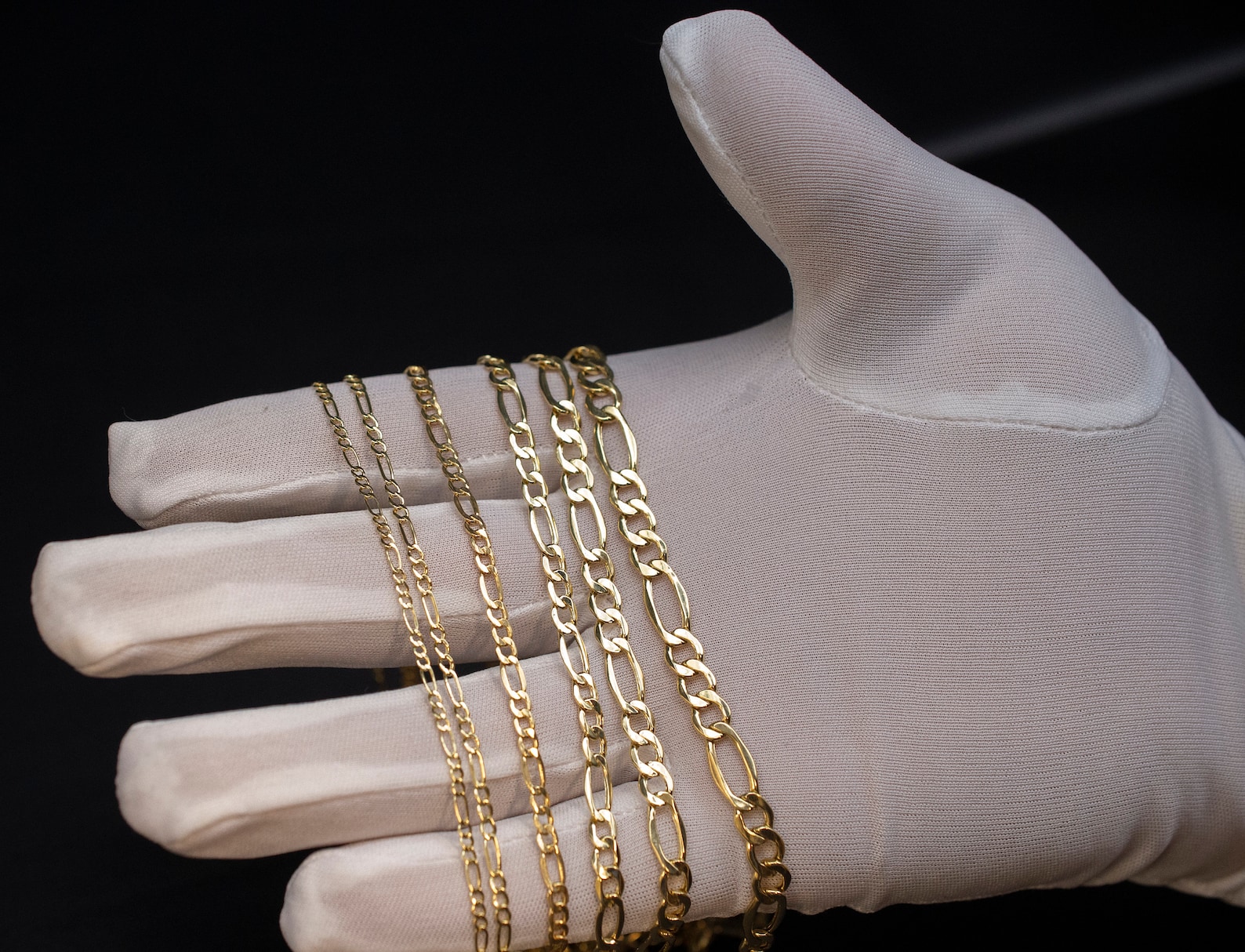 10K Yellow Gold Figaro Chain Necklace2mm 6.6mm 16 - Etsy