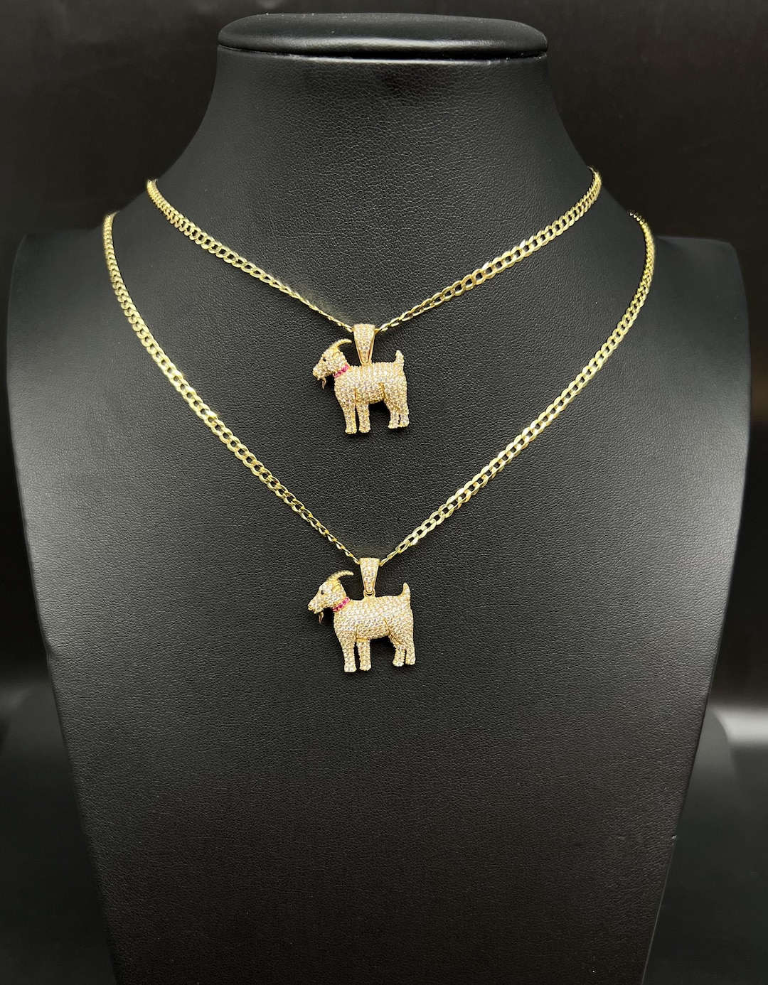 14k Real Gold GOAT Necklace,14k Real SOLID Gold G.O.A.T Charm, 14k Gold ...