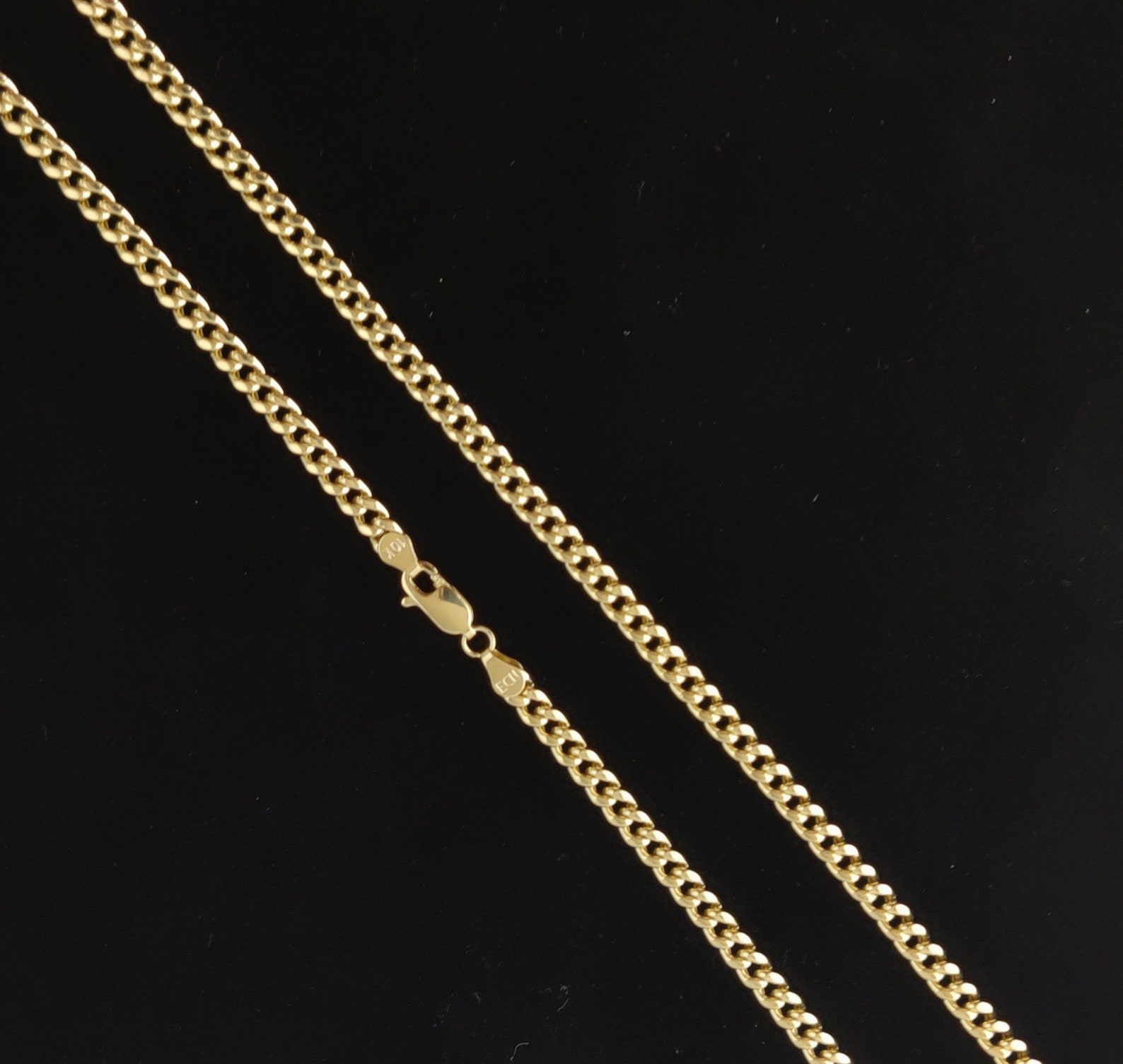 10k Real Gold Miami Cuban Link Chain Necklace and Bracelet - Etsy