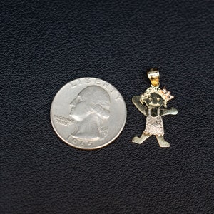 14k Real Gold Girl and Boy Necklace,14k Real SOLID Gold Girl and Boy ...