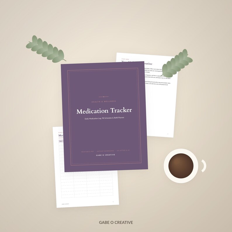 Medication Tracker Printable, Daily Log, Pill Schedule, Refill Reminder ...