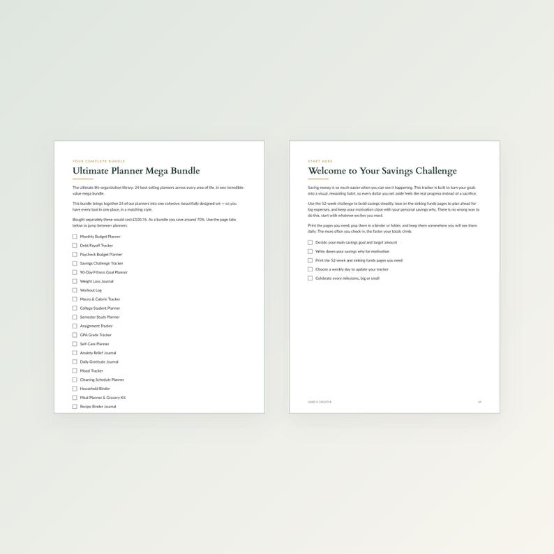 24-in-1 Ultimate Planner Mega Bundle, Printable Life Organization ...