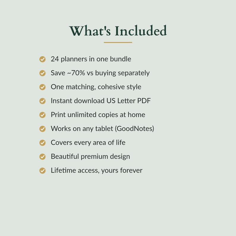 24-in-1 Ultimate Planner Mega Bundle, Printable Life Organization ...