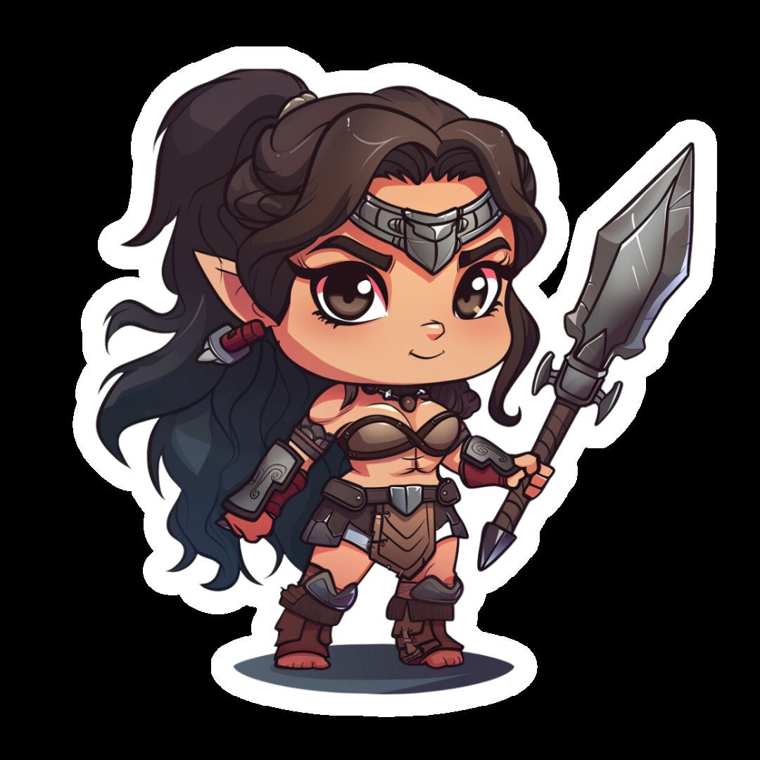 Chubby Barbarian Stickers / Images, Chibi Style, - Etsy