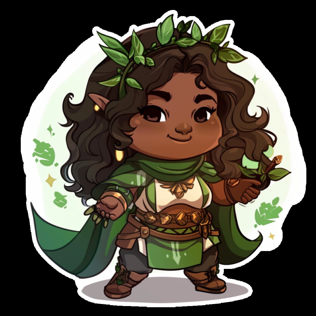 Druid Stickers / Images, Chibi Style - Etsy
