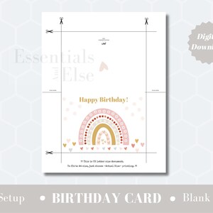 Boho Rainbow Birthday Card | Rainbow Birthday Party | Modern Rainbow ...
