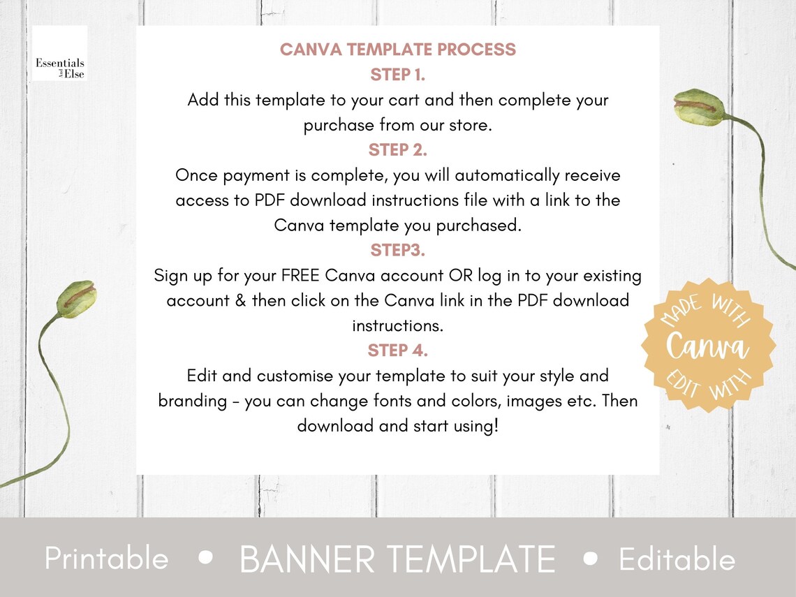 Wildflower Editable Banner Template | Wildflower Birthday | Custom ...
