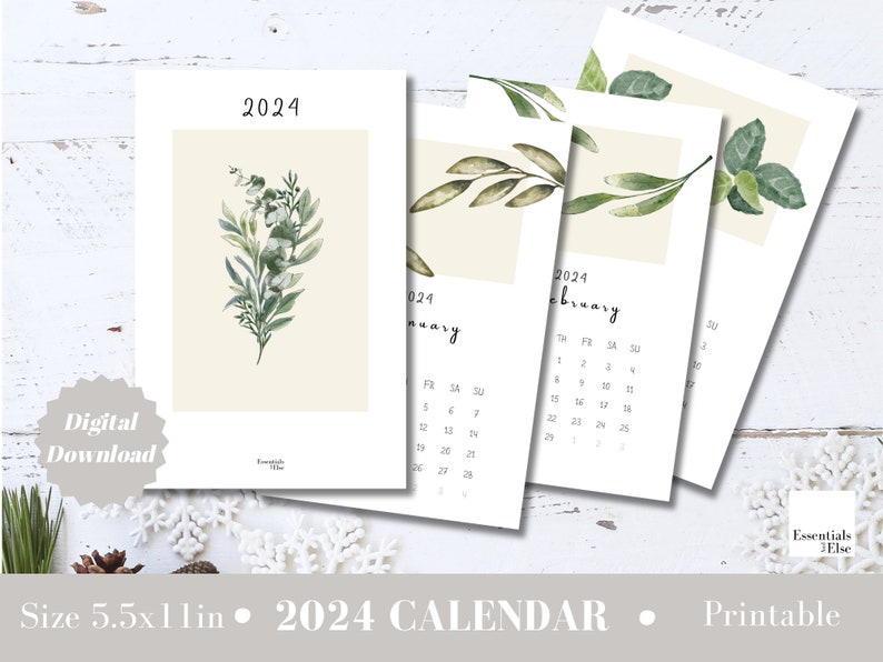 2024 Calendar Printable Calendar Instant Download Calendar Bundle 2024 ...