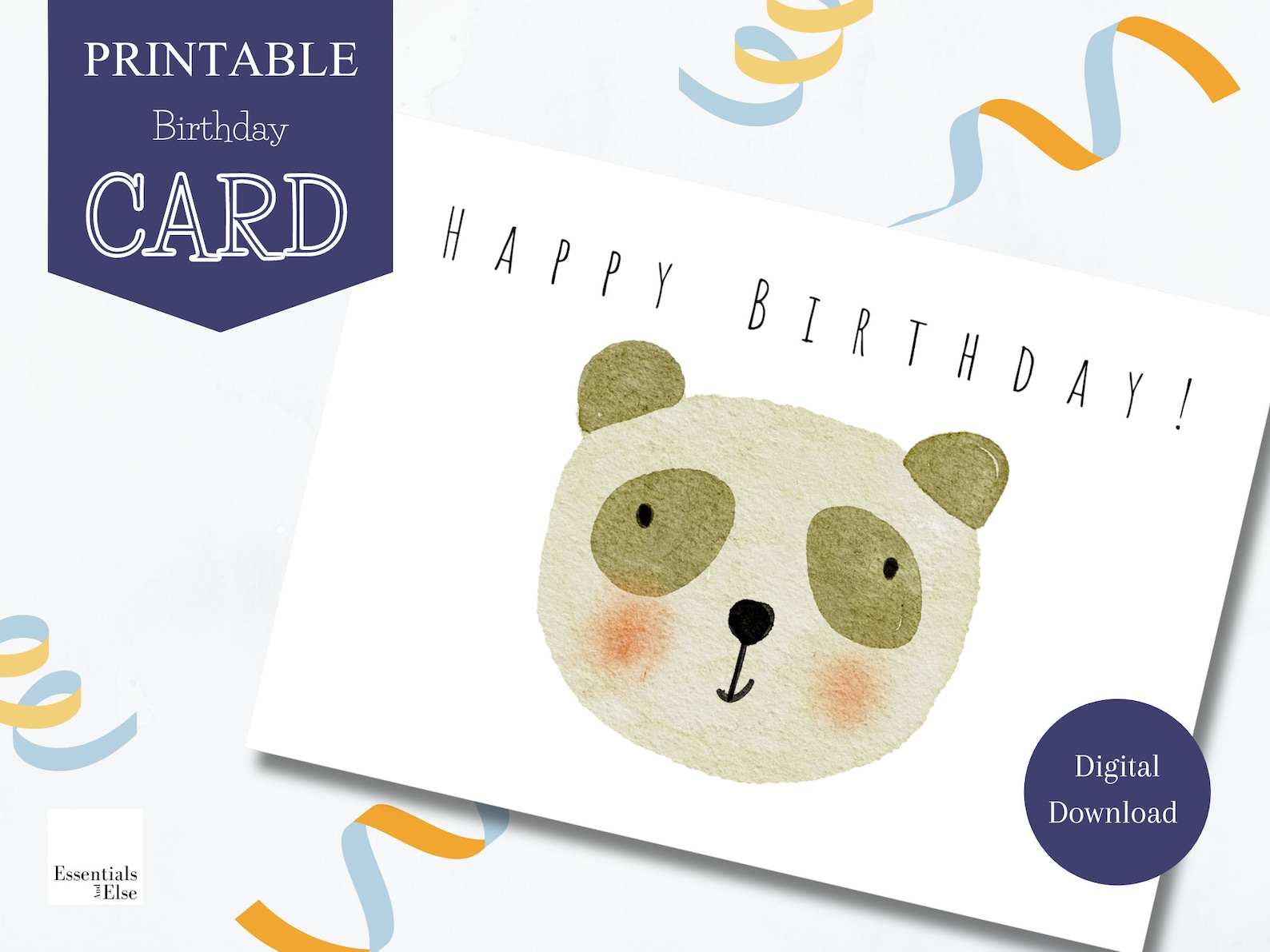 Printable Kids Birthday Card Colorful Birthday Card Happy Birthday ...