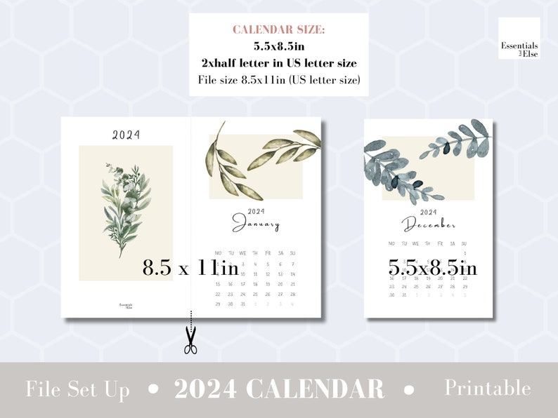 2024 Calendar Printable Calendar Instant Download Calendar Bundle 2024 ...