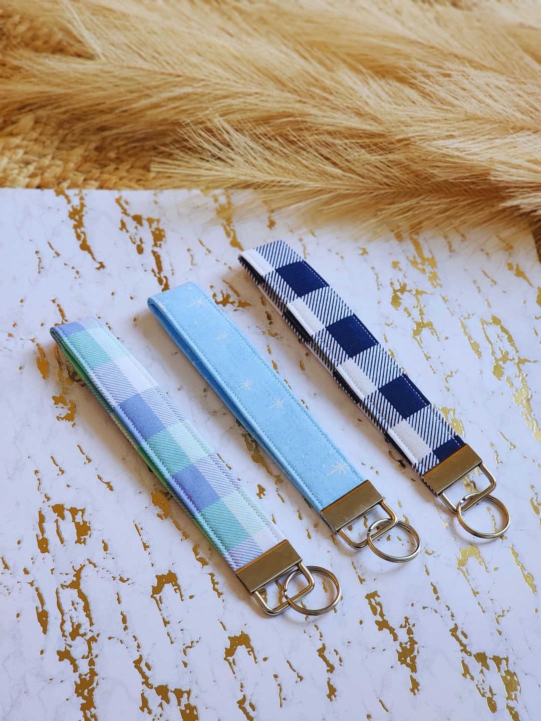 Key Fob Wristlets With Silver Hardware Wristlets Lanyard - Etsy