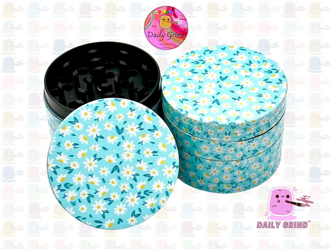 Daisy Flowers Cute Calming Floral Fauna Art 50mm 4-piece High Quality ...