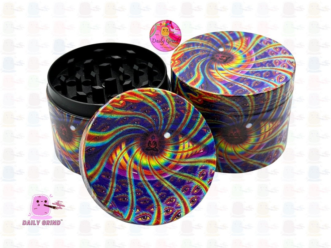50mm Psychedelic Colourful Eye 4-piece Premium Quality Custom Metal ...