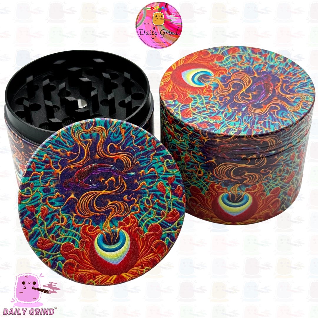 Esoteric Connection Eye - 50mm 4 Piece Custom Metal Tobacco Grinder ...