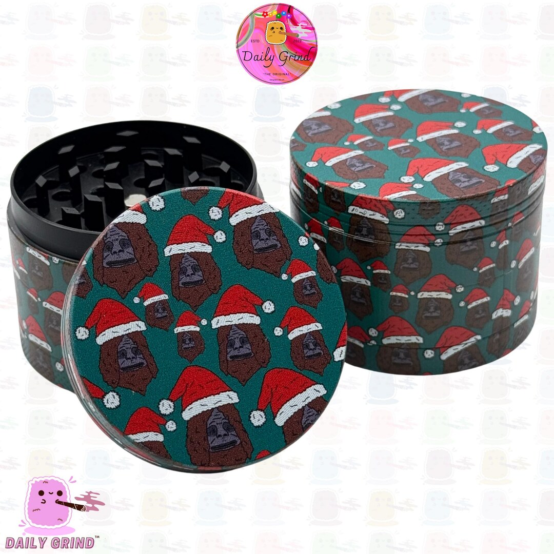 Sassy Santa Parody 50mm 4-piece Custom Metal Tobacco Herb Grinder ...