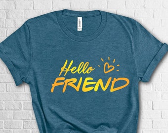 Hello Friends T Shirt - Etsy