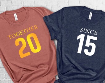 Together Since Anniversary Shirts - Etsy