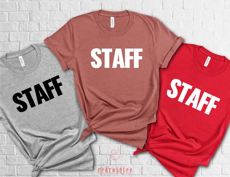 STAFF T-shirt Event Staff Shirt Staff Shirt Camp Staff T - Etsy