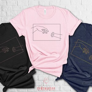Hand and Cat Paw Shirt Human Hand and Cat Paw Shirt Cat - Etsy