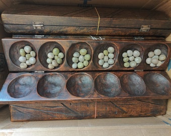 Mancala Board Game Oware Wood Board Game Handmade Oware Board - Etsy